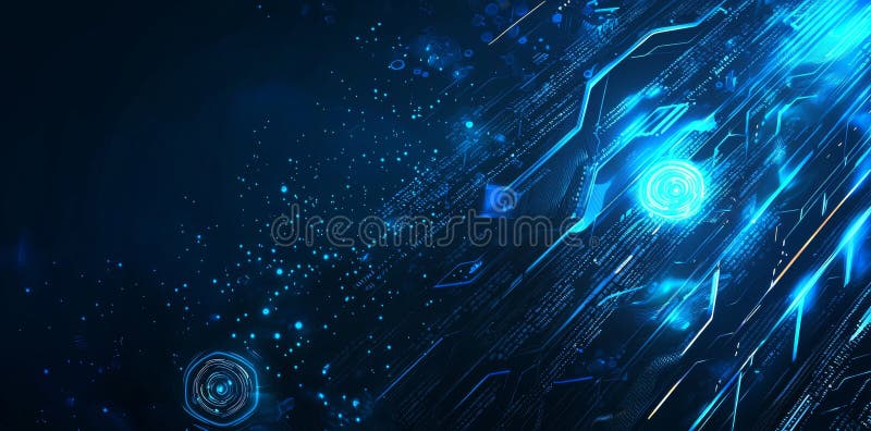 Detailed Illustration of Futuristic Tech Window Panel with Abstract ...