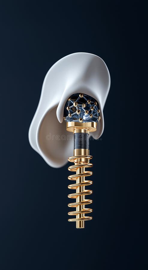 Detailed Illustration of Hip Joint Implant Showcasing Advanced Design ...