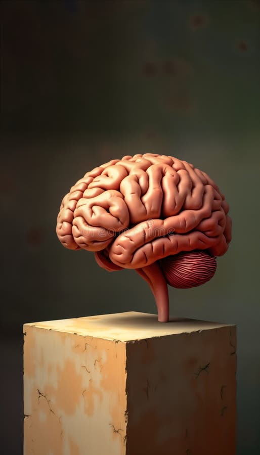 Detailed Illustration of Human Brain Anatomy. Brain Structure Presented ...
