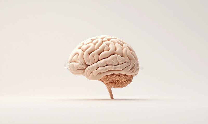 A Detailed Illustration of a Human Brain, Showcasing Its Intricate ...