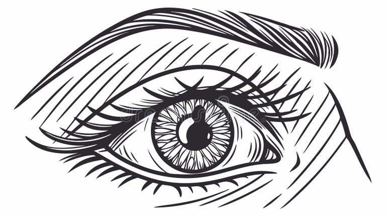 Detailed Human Eye, Vision, Insight, Perception, Focus, Vector Design ...