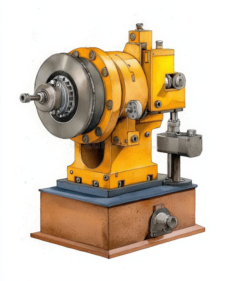 A Detailed Illustration of an Industrial Machine Showcasing Advanced ...