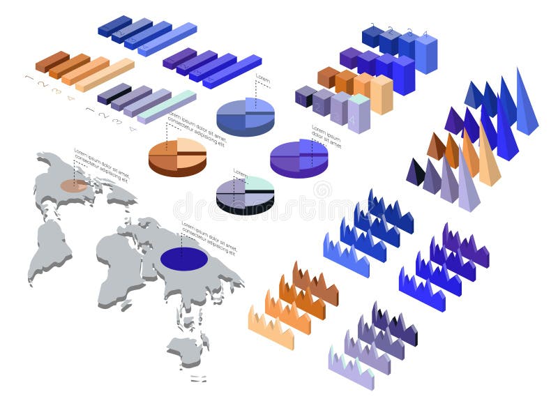 Detailed Illustration of a Isometric Infographic Set Stock Vector ...