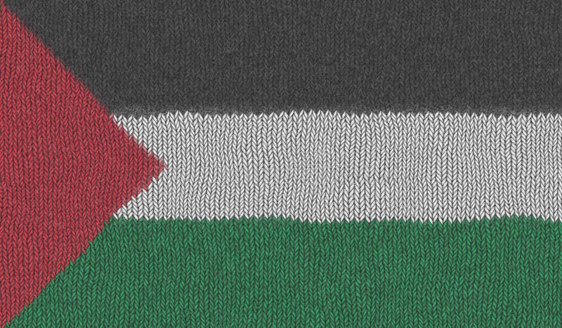 3D-Illustration of a Palestine Flag - Realistic Waving Fabric Flag ...