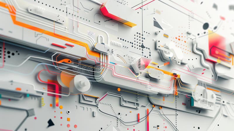 Detailed Illustration of Machine Learning and Neural Networks with ...