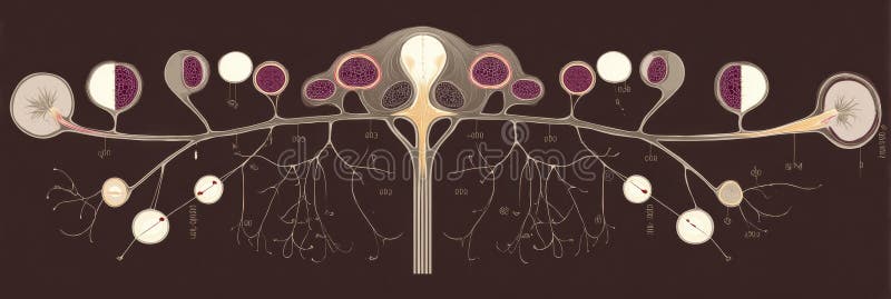 Detailed Illustration of Neural Connections and Structures in the Human ...