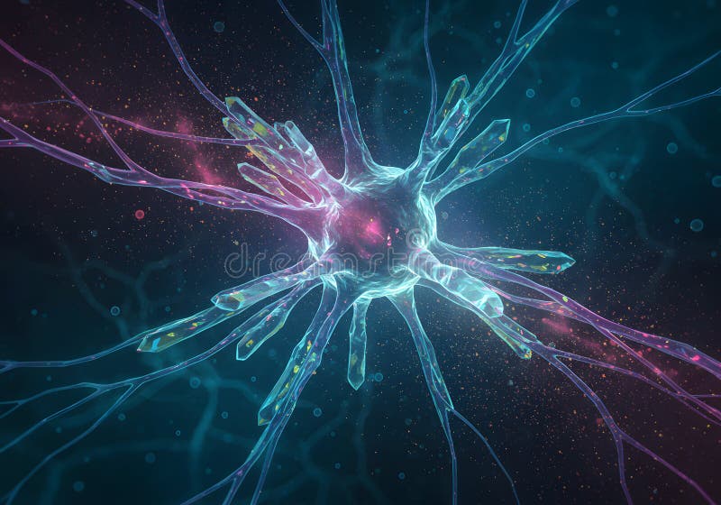 Detailed Neuron Illustration Stock Illustration - Illustration of ...