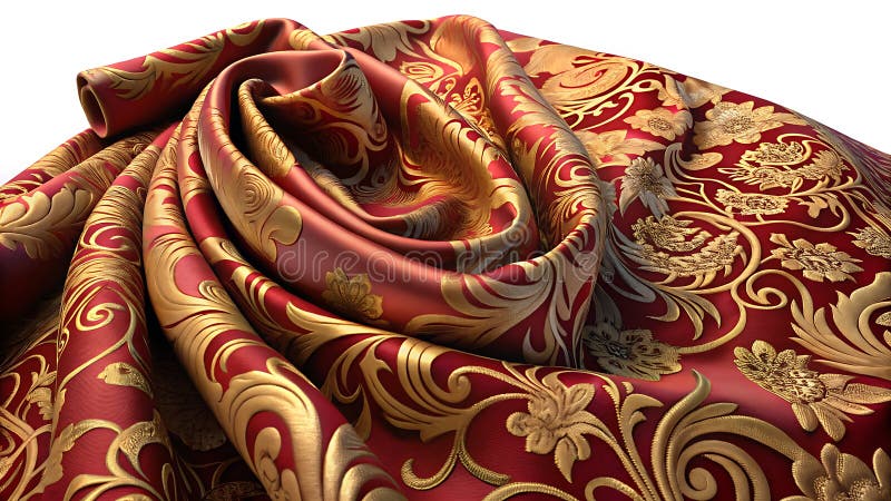 Ornate Folded Fabric Texture, Rich Decorative Textile Background Png ...