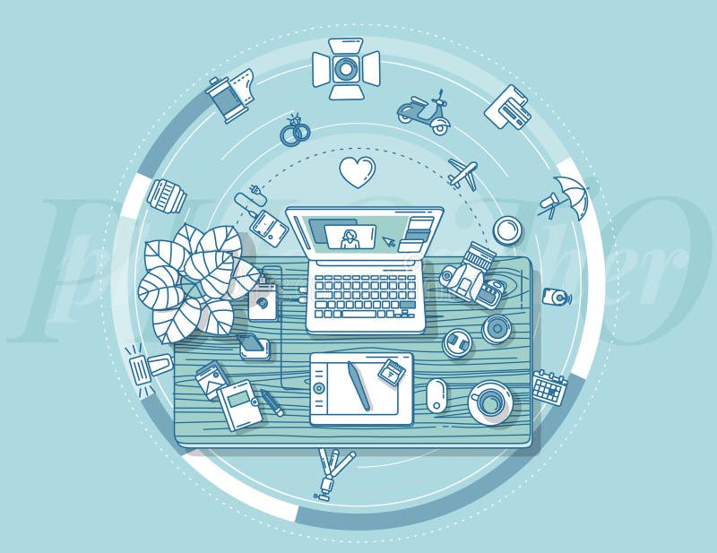 Promo Poster about the Profession of a Web Developer and His Work ...