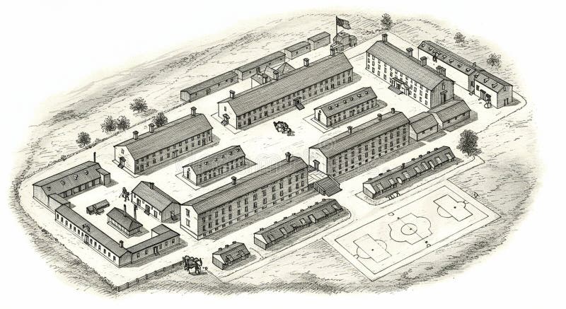 Rectangular Military Barrack Layout Stock Illustrations – 1 Rectangular ...