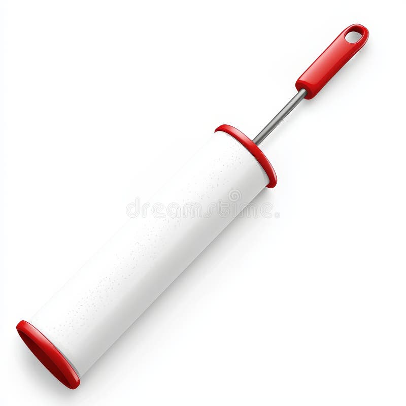 Detailed Illustration of a Round Roller Paintbrush in 3D Stock ...