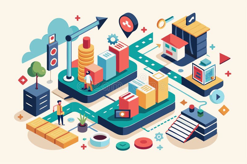 A Detailed Illustration Showcases an Urban Project with Buildings ...