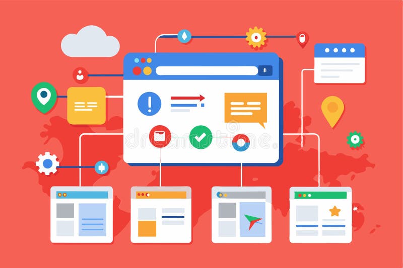 Connected Pages Stock Illustrations – 280 Connected Pages Stock ...