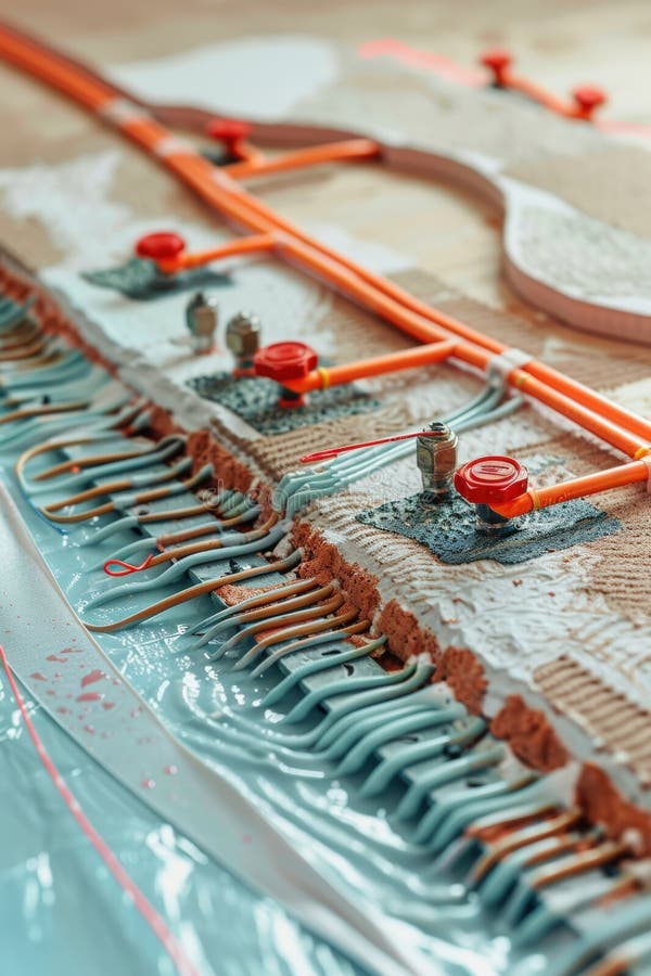 Detailed Illustration of Underfloor Heating Installation in New Build ...