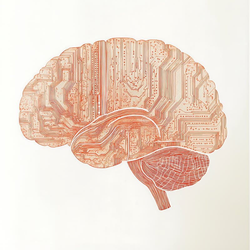 Creative Representation of a Brain Made with Circuit Patterns ...
