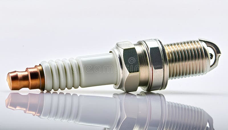 A Detailed Illustration of a Spark Plug, Showcasing Its Metallic ...