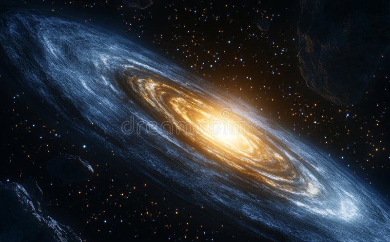 Detailed Illustration of a Spiral Galaxy in Deep Space in 5K. NASA ...