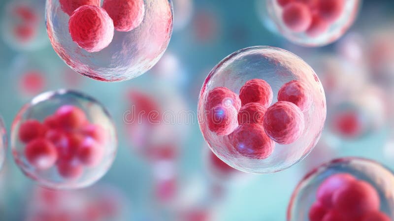 Detailed Illustration of Stem Cell Division Mitosis Steps and ...