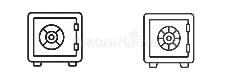 Detailed Illustration of Two Different Types of Safes Designed for ...