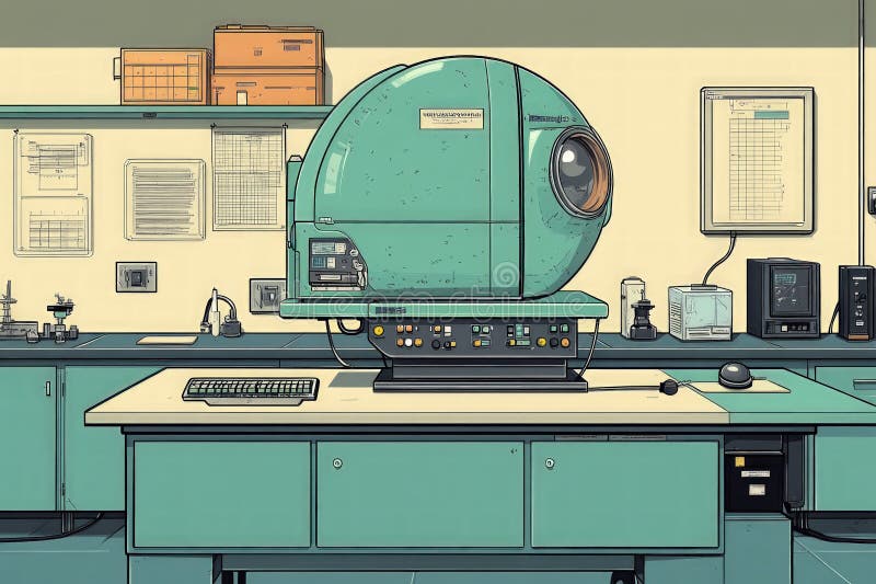 A Detailed Illustration of a Van Der Graaf Generator in Use in a ...