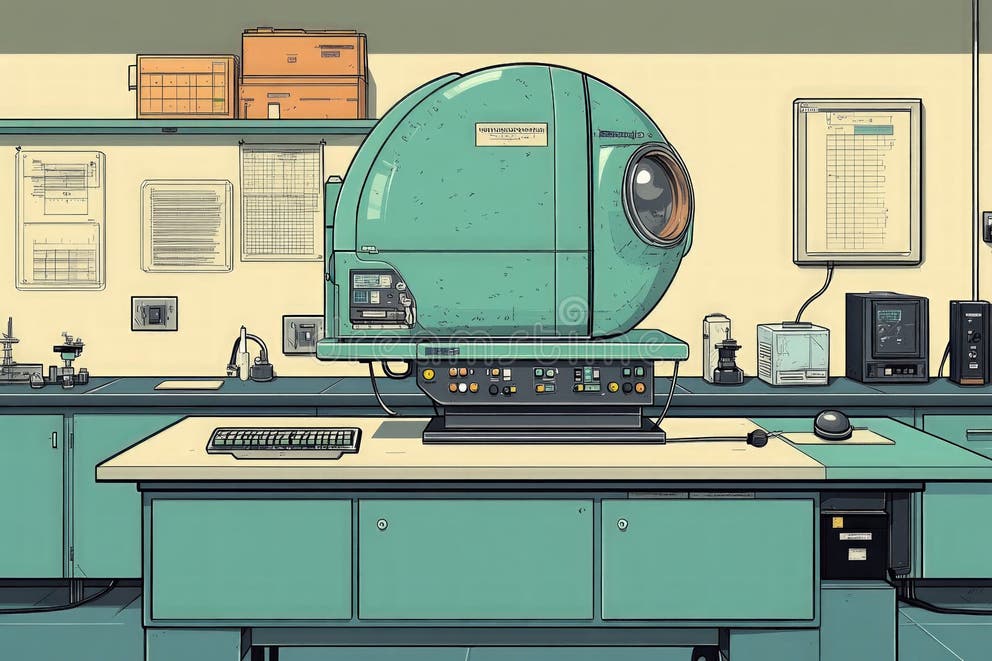 A Detailed Illustration of a Van Der Graaf Generator in Use in a ...