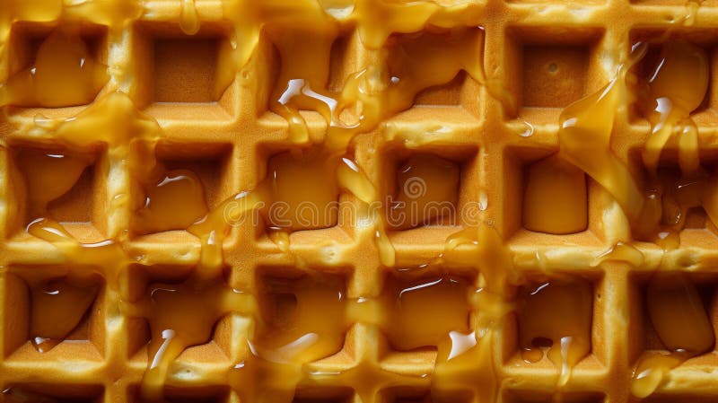 Detailed Illustration of Waffle Texture with Intricate Patterns and ...