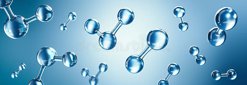 Molecular Structure of Water Stock Illustration - Illustration of ...