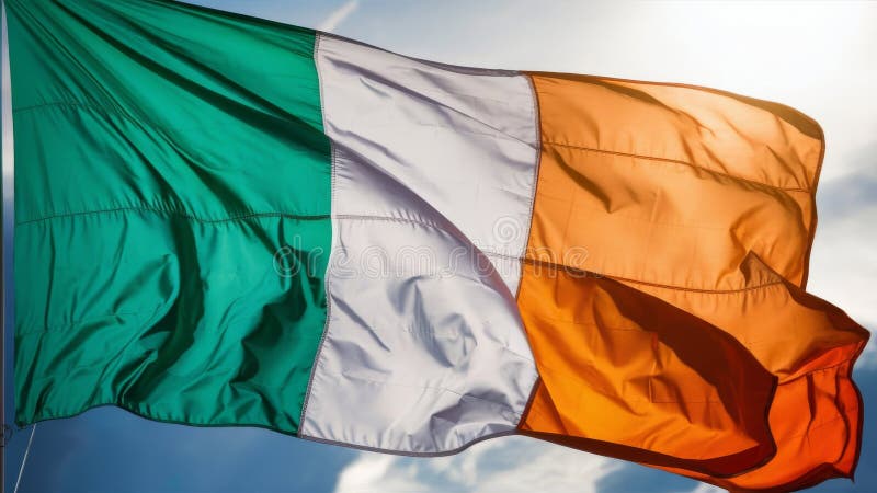Detailed Illustration of Waving Irish Ireland Flag Stock Illustration ...