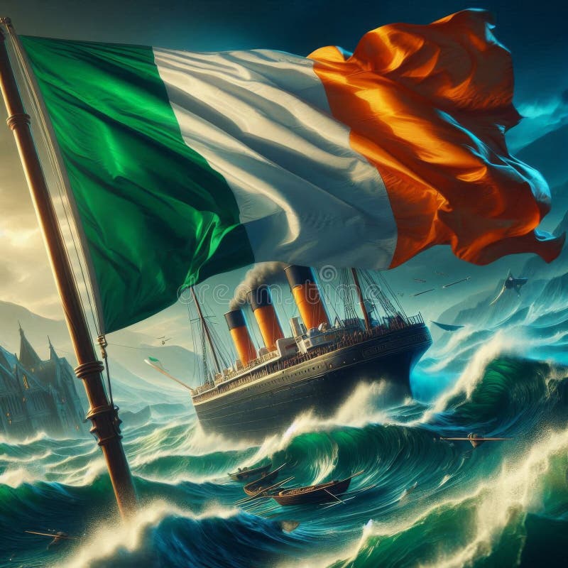 Detailed Illustration of Waving Irish Ireland Flag Stock Illustration ...