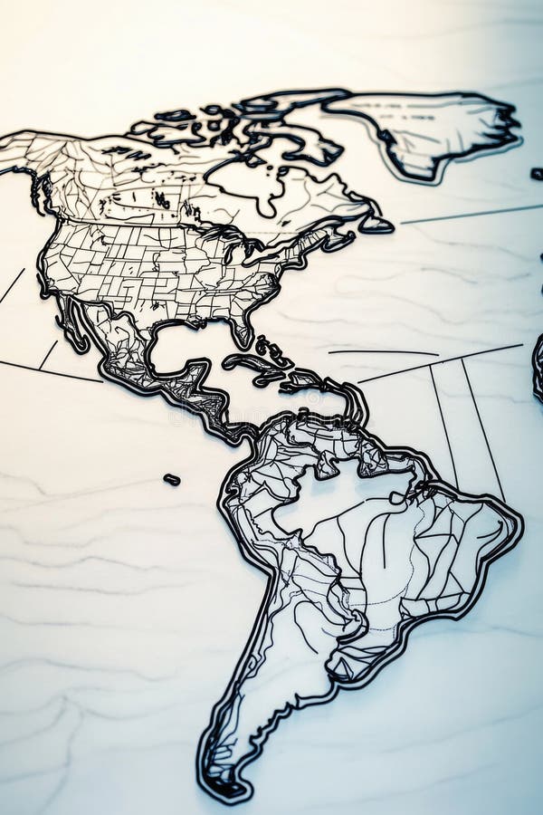 A Detailed Illustration of the World Map with Various Features and ...