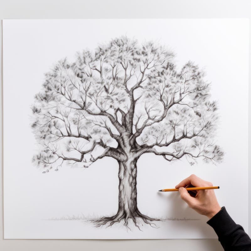 Detailed Illustrations of Trees: Hyper-realistic Artwork on Large ...