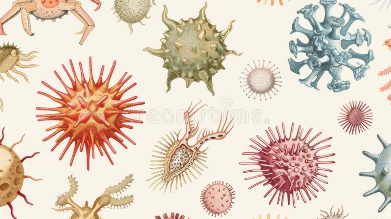 Detailed Illustrations of Virus Structures for Research and Medical ...