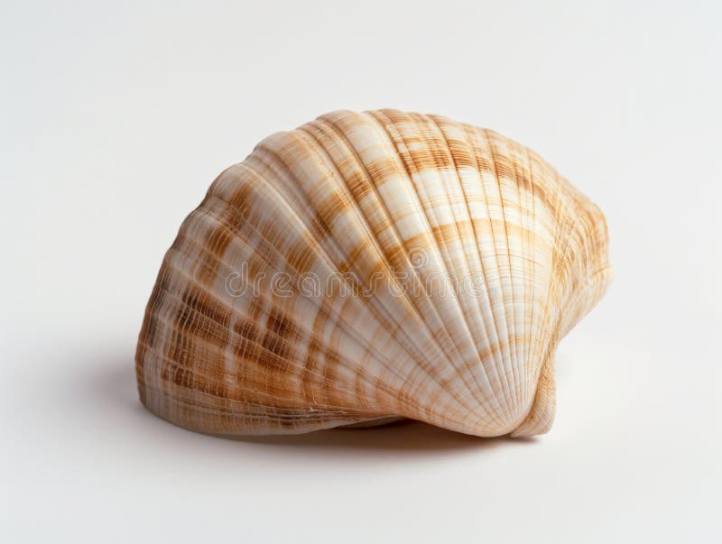 Close-up of a Seashell on White Background Stock Image - Image of ...