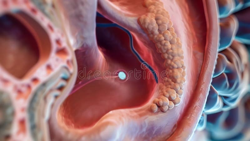 This Detailed Image Captures a Portion of the Eardrum Showing the Thin ...