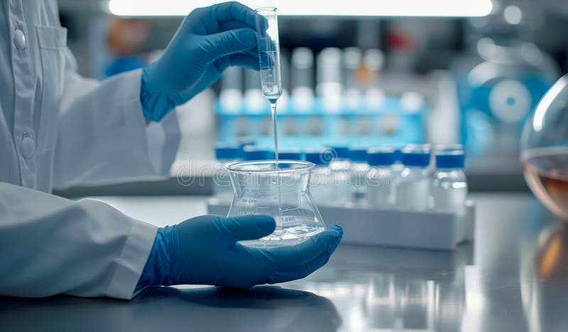 Focused Scientists Conducting Research in a Modern Laboratory Stock ...