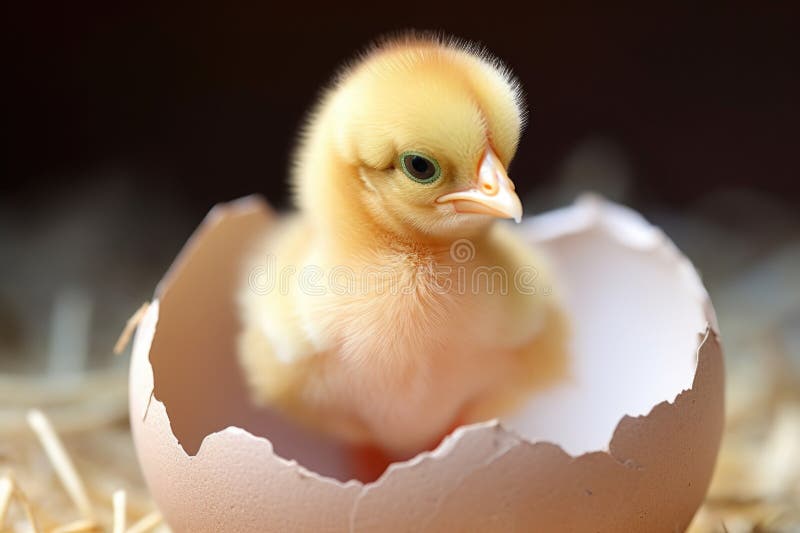 Detailed Image of a Chick Hatching from an Egg Stock Photo - Image of ...