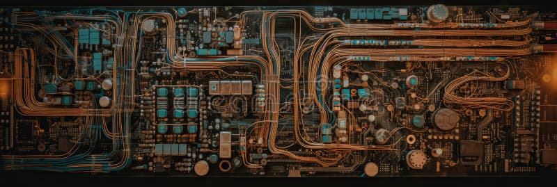 A Detailed Image of a Circuit Board, with Its Intricate Network of ...