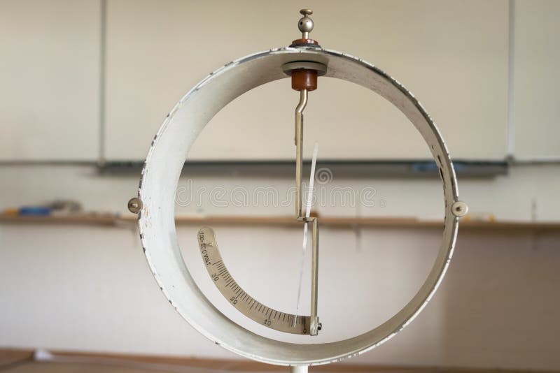 Classic Electroscope with Rod and Cloth in a Class Room Stock Photo ...