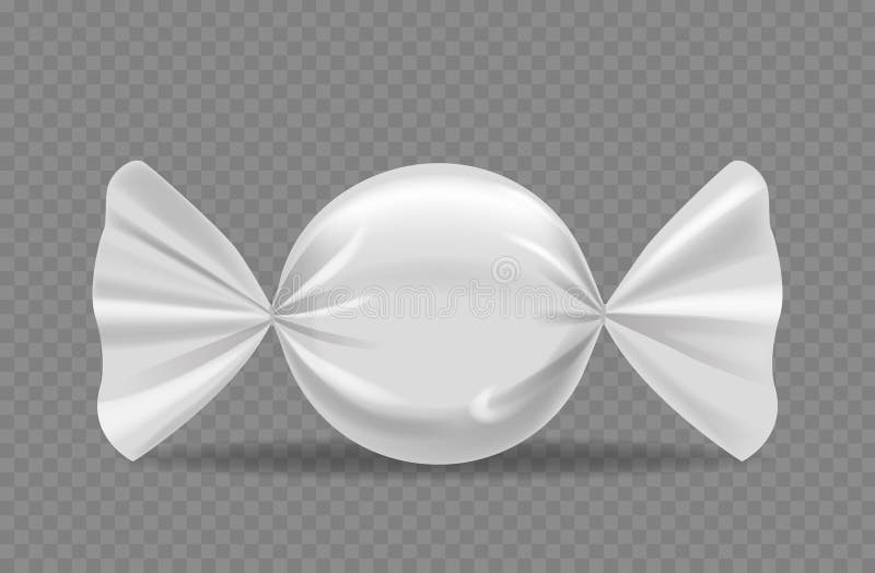 Detailed Image of a Clear Candy Wrapper with Realistic Texture on a ...