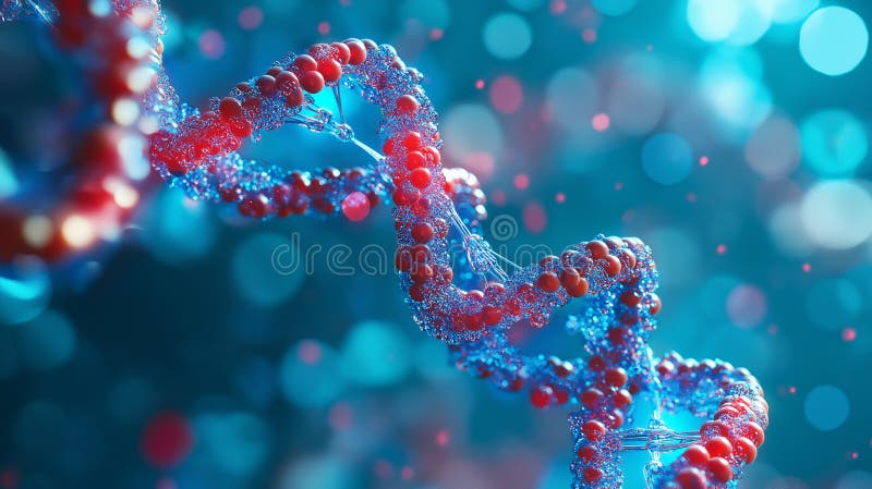 A Detailed Image of a Colorful DNA Strand, Symbolizing the Essence of ...