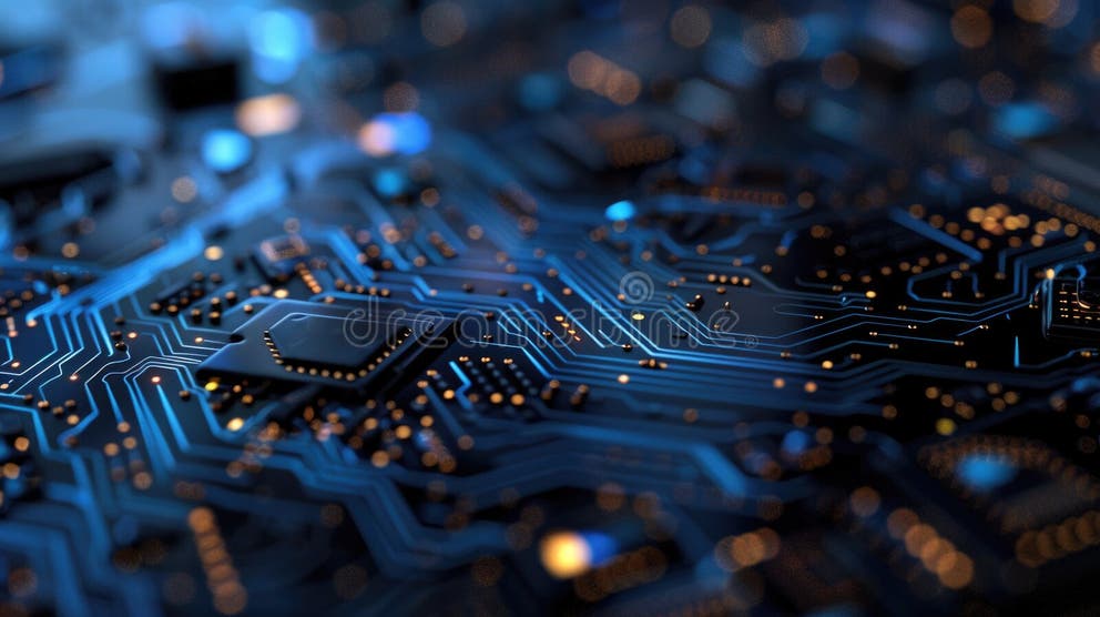 A Detailed Image of a Computer Circuit Board S Inner Workings Stock Photo - Image of motherboard ...