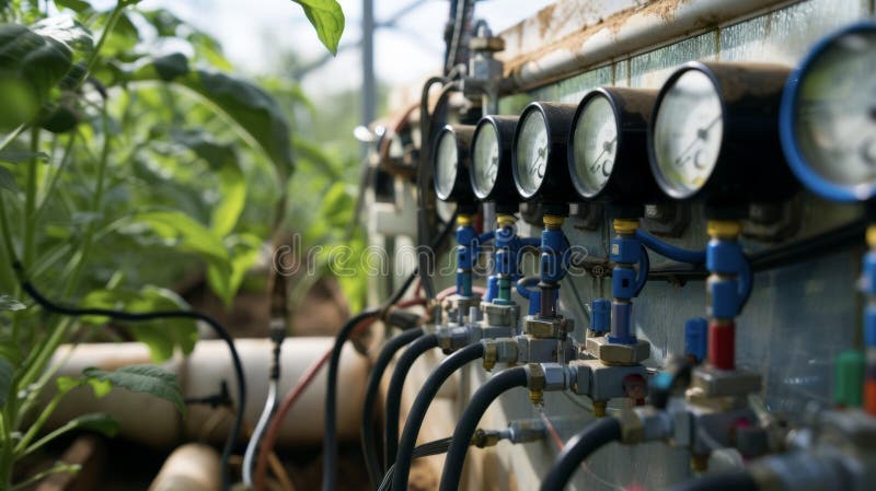 A Detailed Image of the Control Panel for a Drip Irrigation System with ...