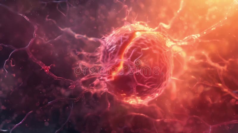 A Detailed Image of an Egg Cell Being Released from the Ovary ...