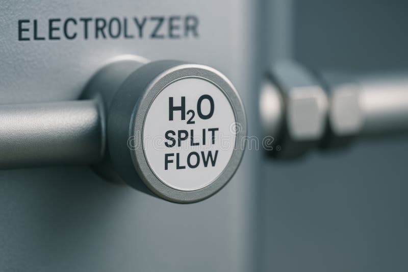 Detailed Image of Electrolyzer Control Panel with H2O Split Flow Button ...