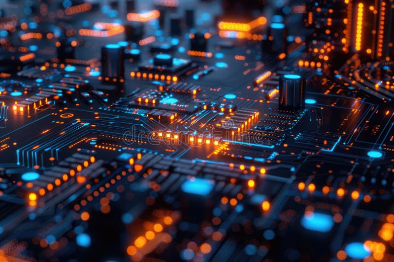 Detailed Image of Electronic Circuit Board Components and Wiring Stock ...