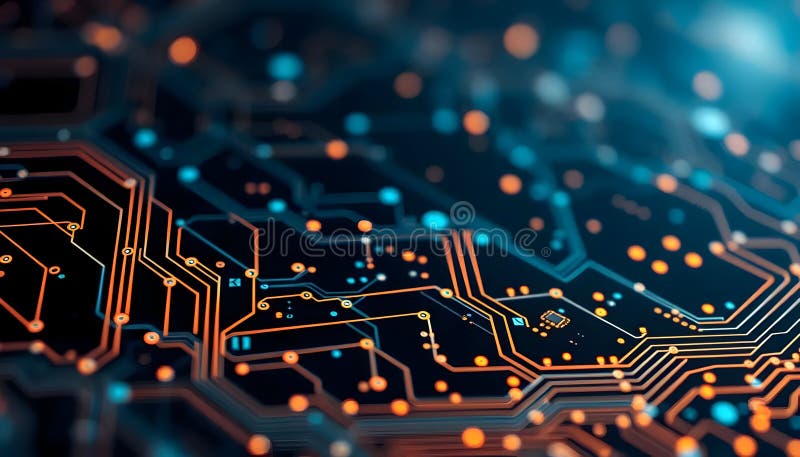 A Detailed Image of an Electronic Circuit Board Design Stock ...