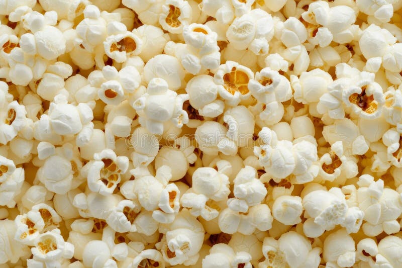 A Detailed Image Featuring Fluffy, Freshly Popped Popcorn Kernels Stock ...