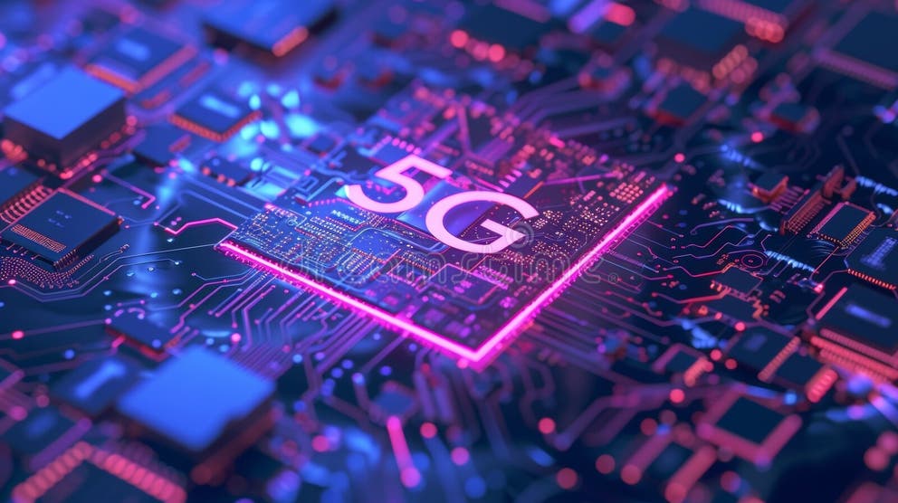 A Detailed Image of a 5G Microchip Highlighting Its Advanced Design and ...