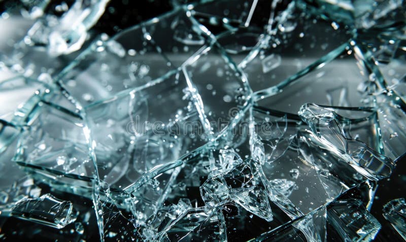 Detailed Image of Glass Shattering Stock Photo - Image of pattern ...