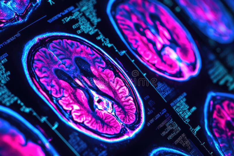 Detailed Image of a Human Brain Scan Showing Internal Structures and ...